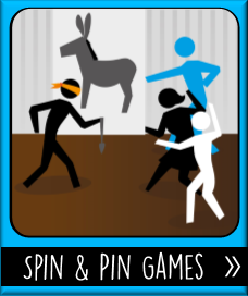 Printable Spin & Pin Party Games – Queen of Theme Party Games